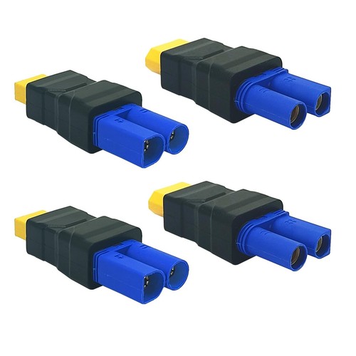 2 Pairs New Upgraded XT60 Connector XT60 to EC5 Connector Extender RC ...