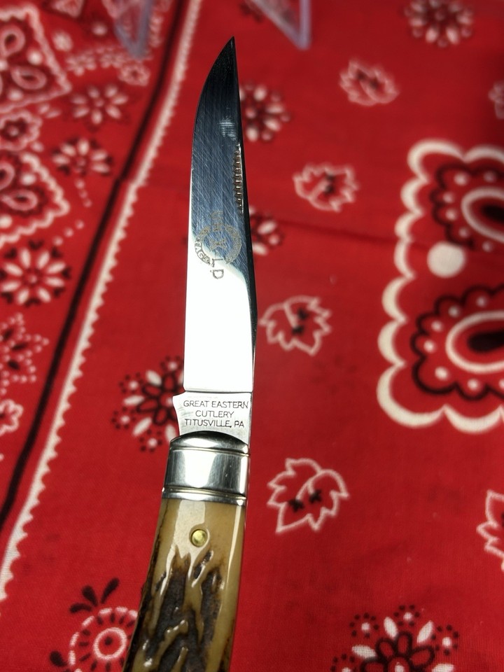 🔥 Great Eastern Cutlery ,1 of 10!! STAG #81 Boss Bull Keeper Knife ...