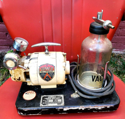 Gomco Equipment Suction Vacuum Aspirator Pump Original Glass Vintage ...