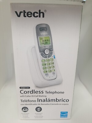 VTech CS6114 Cordless Phone with Caller ID / Call Waiting - White/Grey ...