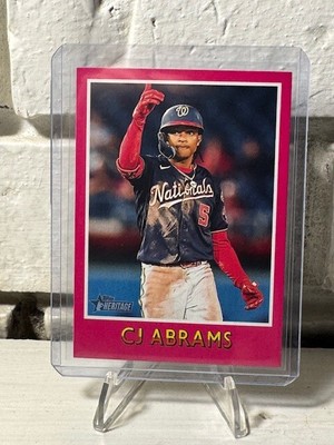 2024 Topps Heritage - 1975 Baseball Sensations C.J. Abrams #75BS-9 PINK ...