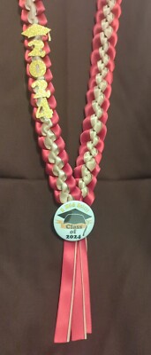 Graduation Ribbon lei 2025 Burgundy (Maroon) And Beige (Khaki) | eBay