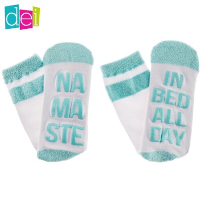 DEI Namaste In Bed All Day MESSAGE SOCKS – 1 pair - One Size | eBay