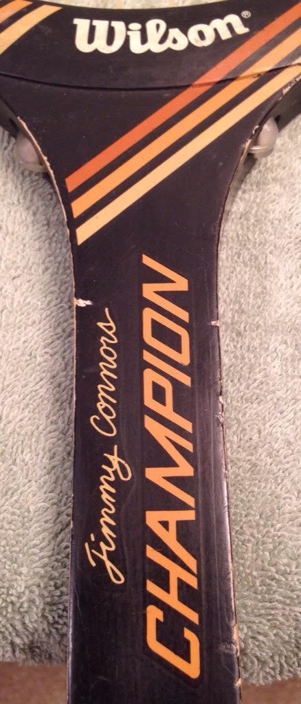 Vintage Wilson Champion Jimmy Connors Tennis Racket Black Brown Sports ...