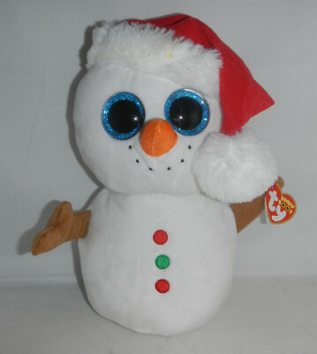 Ty Beanie Baby Boo 10" Scoop The Snowman Plush Christmas | eBay