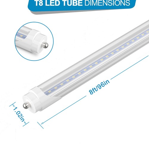 T8 8FT LED Shop Light Bulbs Single Pin 8 Foot Shop Lights 45W~120W ...