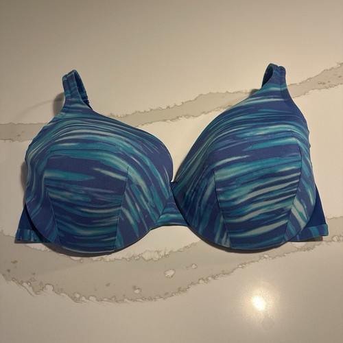 Cacique Intimates Blue Bra 44DDD Underwire Lightly Lined Full Coverage ...