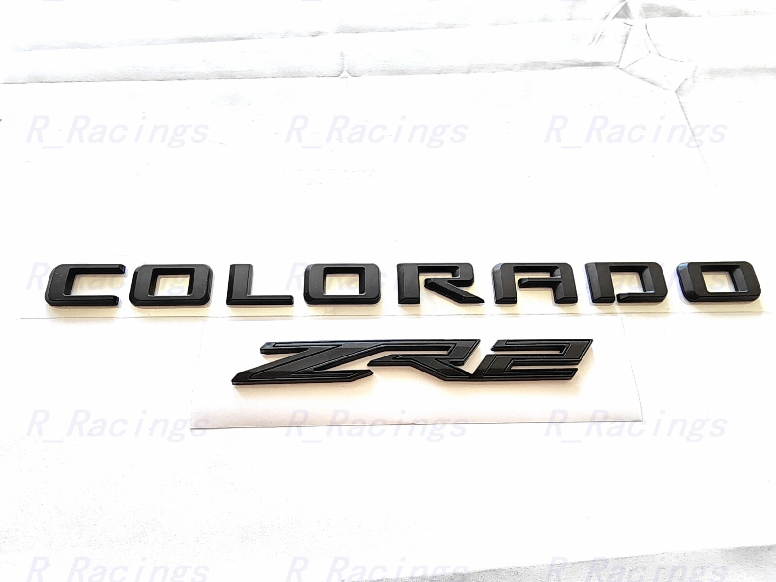 2PC Matte black Rear Tailgate Colorado ZR2 Emblem Badge 2021+ Chevrolet ...