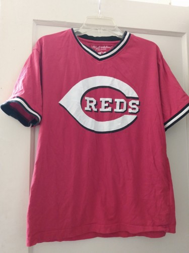 Cincinnati Reds MLB Vintage Wright & Stitson V-neck Ringer tee Men's ...