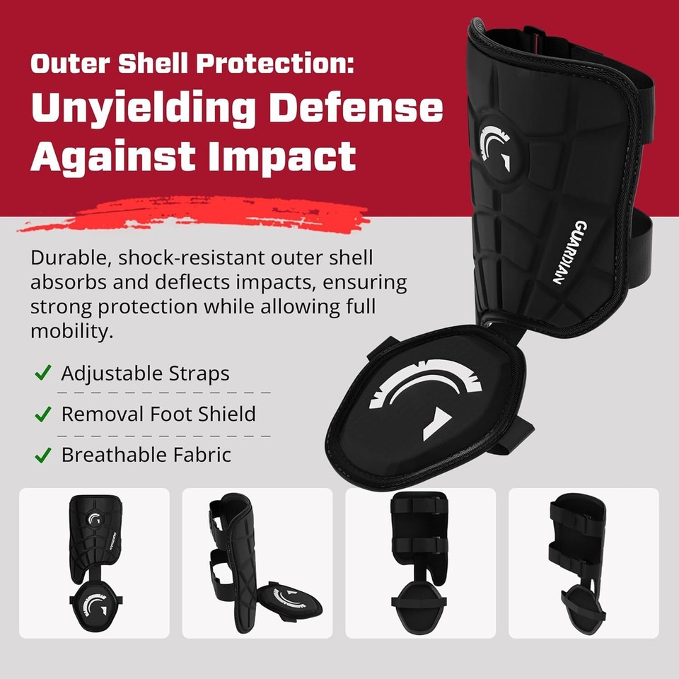 Guardian Adult and Youth Elbow Guard & Leg Guard - Baseball Protective ...