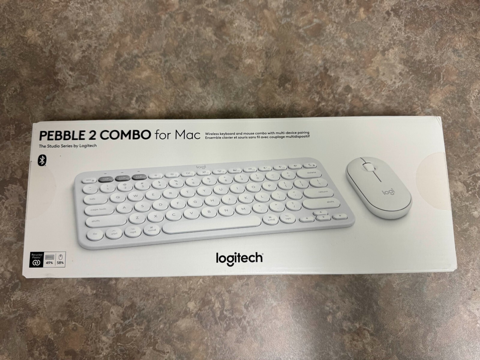 Logitech Pebble 2 Combo Wireless Keyboard/Mouse Bundle - Tonal White ...