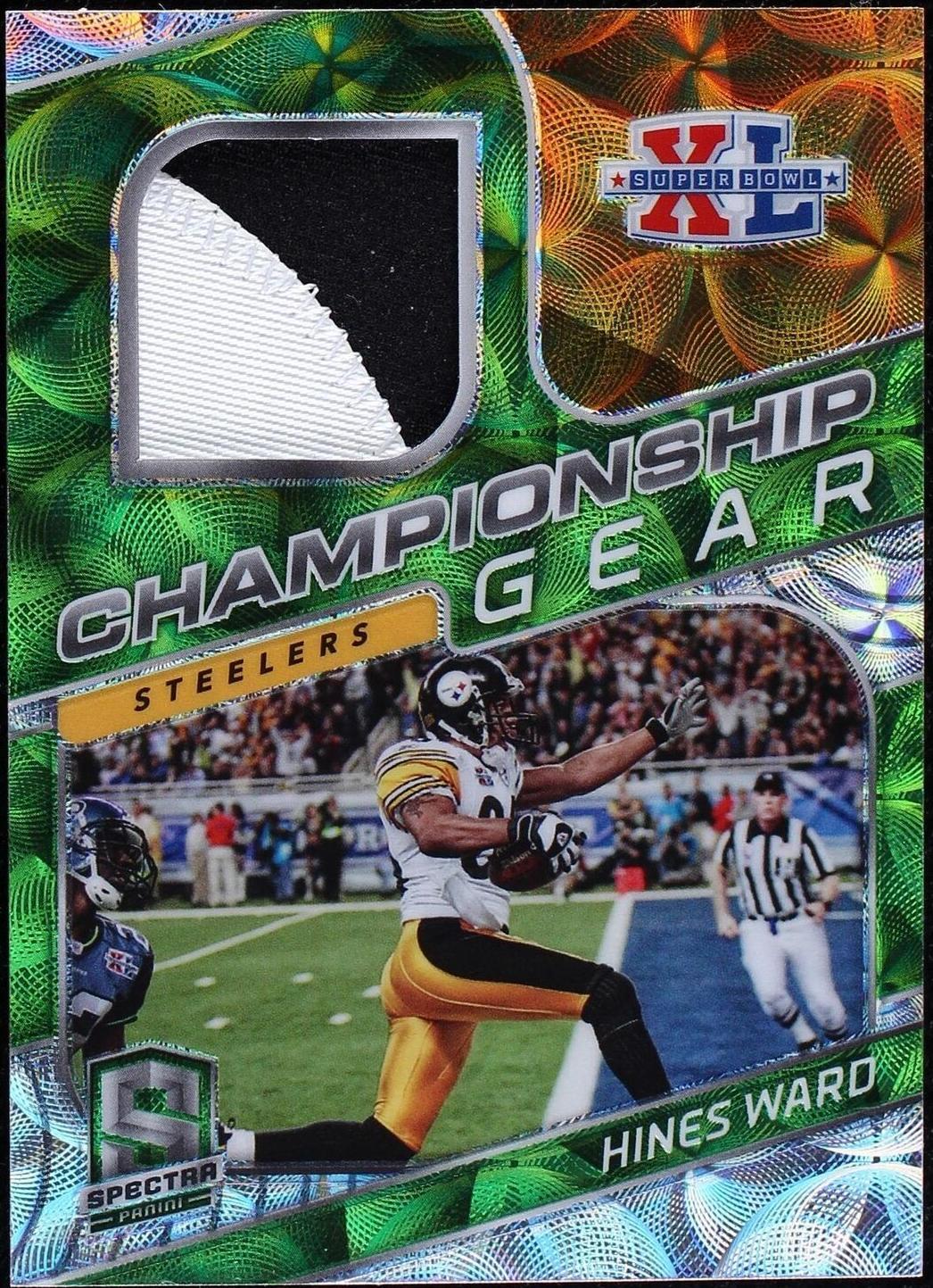 2020 Panini Spectra - Championship Gear Hines Ward #CG-HW Neon Green ...