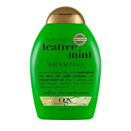 OGX Hydrating + Tea Tree Mint Shampoo, Nourishing & Invigorating Scalp ...