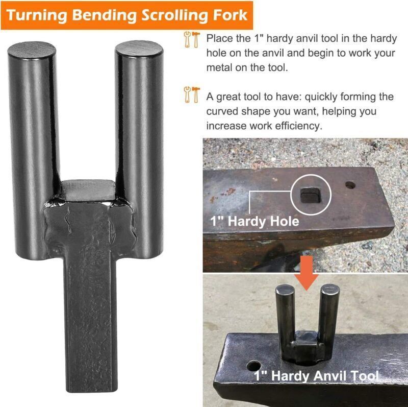 4Pcs Steel Blacksmith Forge Anvil Hardy Tool Set Fit 1inch Hardy Hole ...