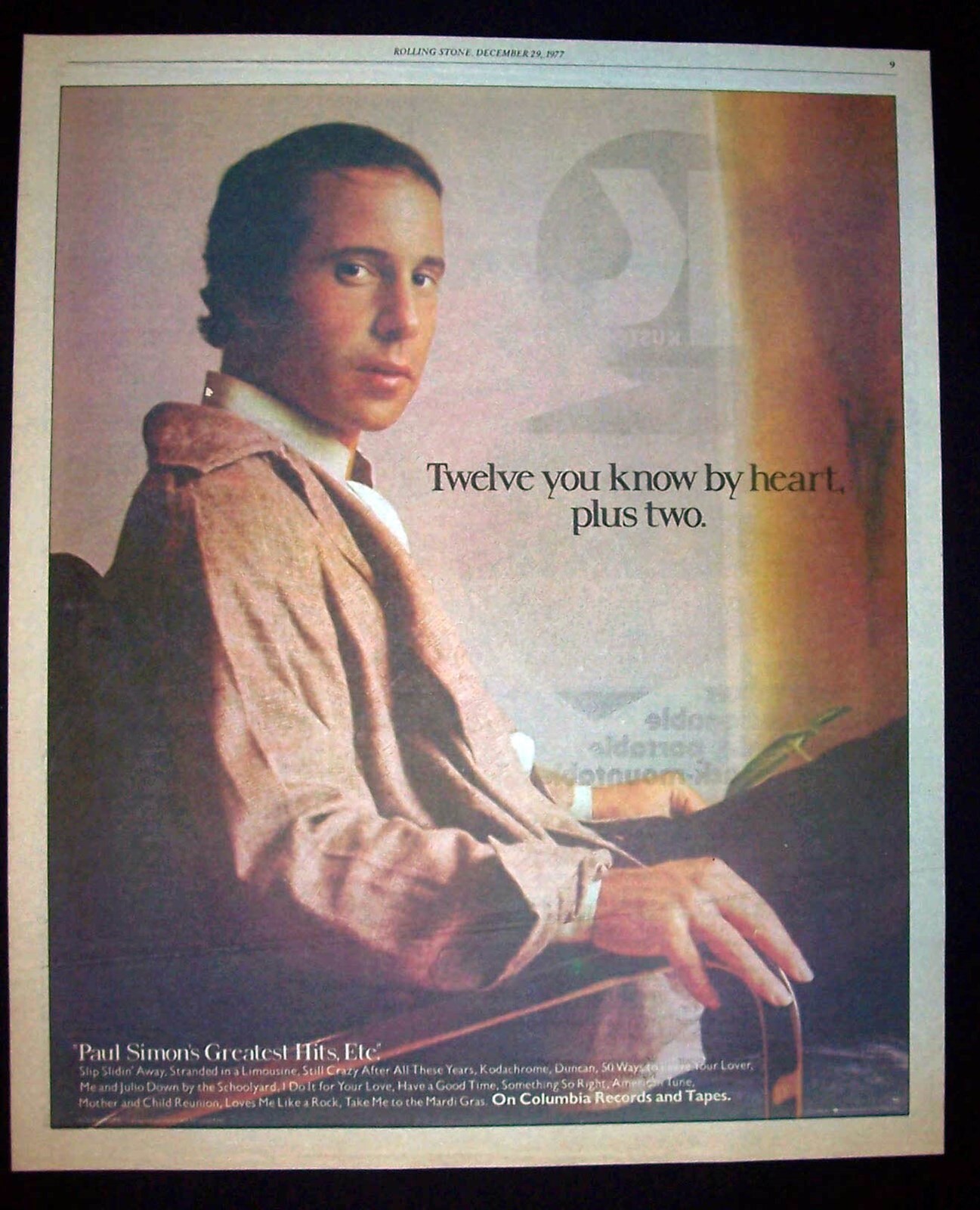 Paul Simon Greatest Hits 1977 Poster Type Advert, Promo Ad | eBay