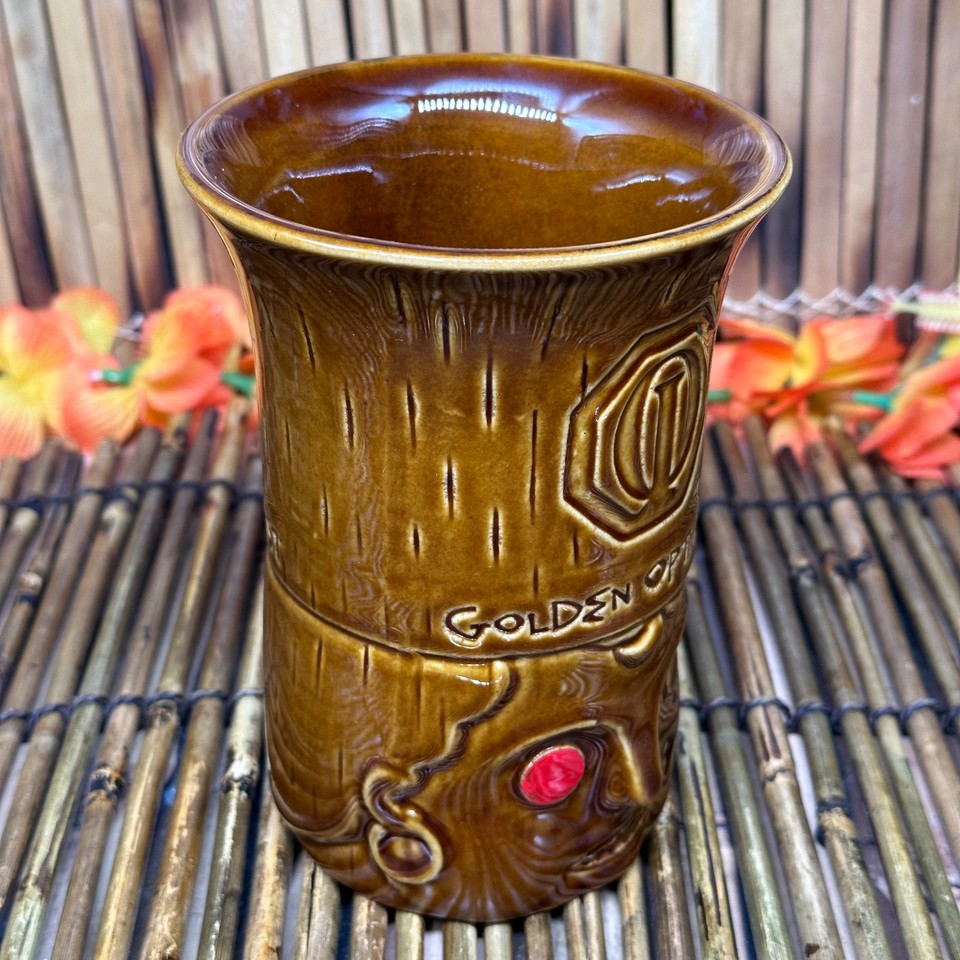 Munktiki Golden OptimisTiki Bali Hai Goof On The Roof Tiki Mug Brown ...