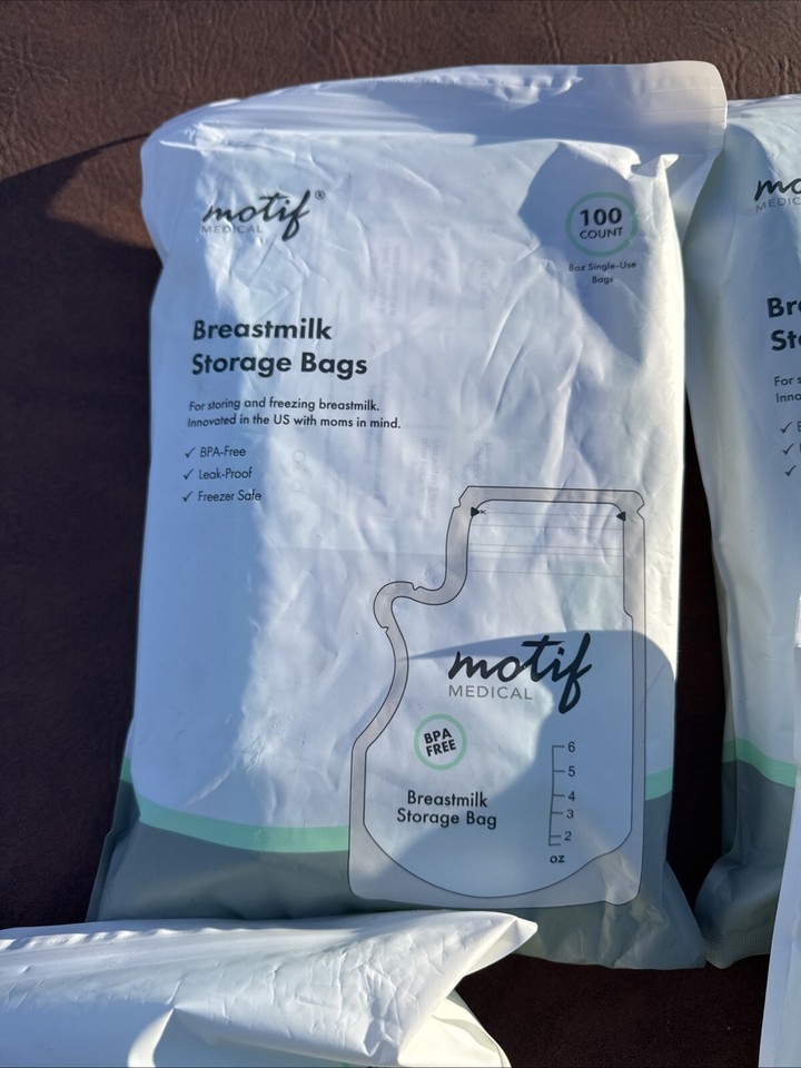 Lot of 4 Motif Medical: Breastmilk Storage Bags 8 oz Single Use Bags ...
