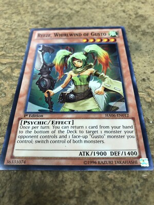 Yu-gi-oh! Reeze, Whirlwind of Gusto - HA06-EN012 - Super Rare - 1st ...