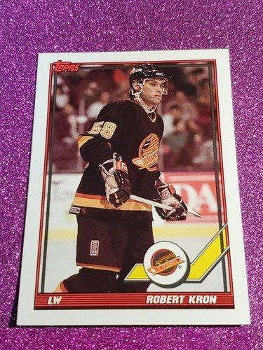 1991-92 Topps Canucks Hockey Card #52 Robert Kron | eBay