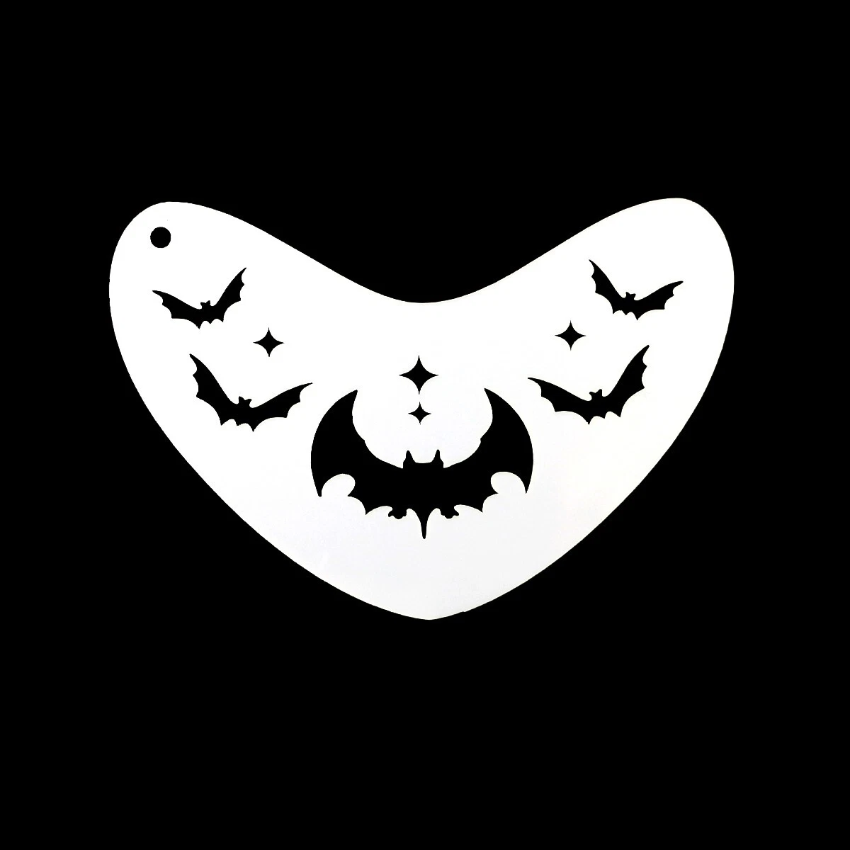 Bat Face Stencil Template