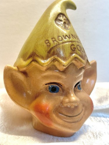 Girl Scouts BROWNIE GOLD Elf / Pixie Coin BANK With Stopper Vintage ...