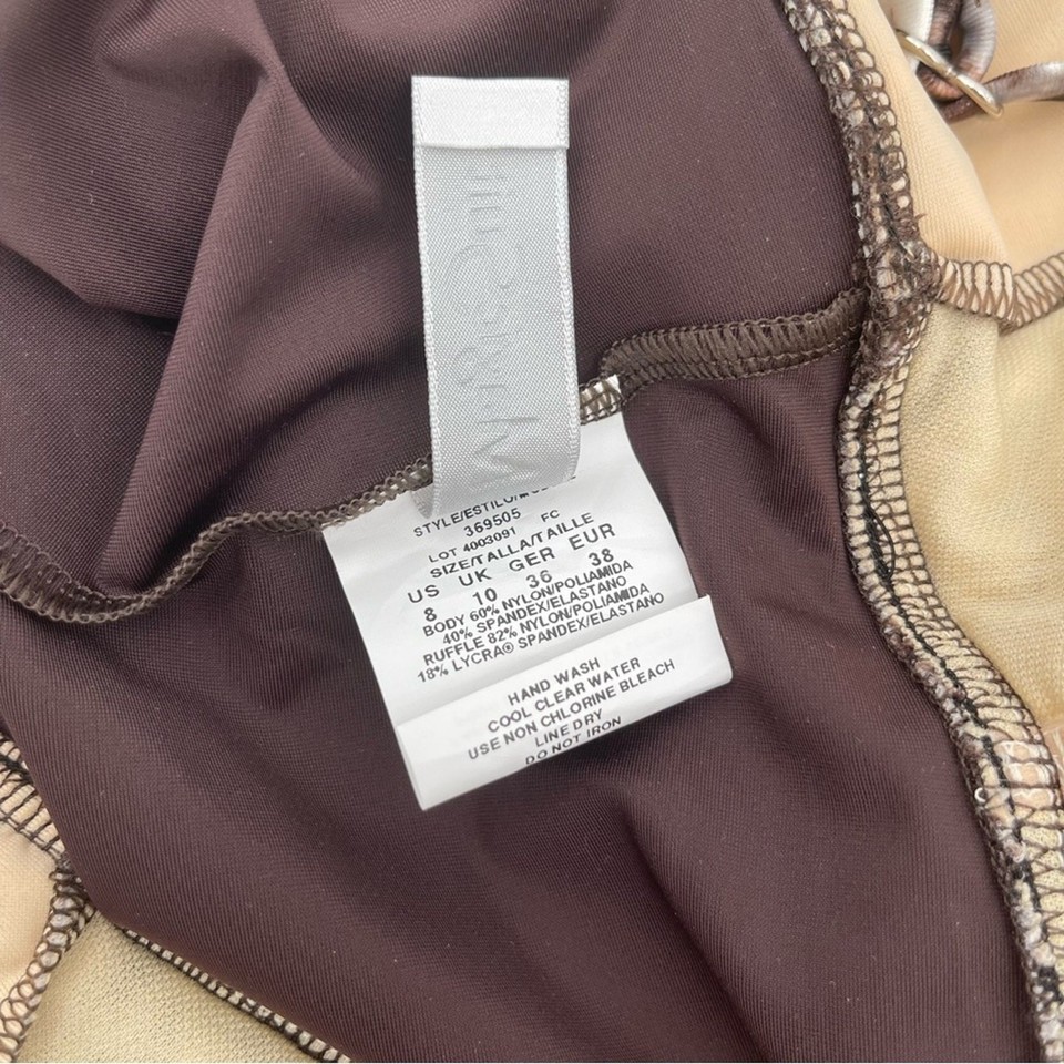 MIRACLESUIT Swimsuit Beach One Piece NWT Snow Leopard Printed Tiered ...