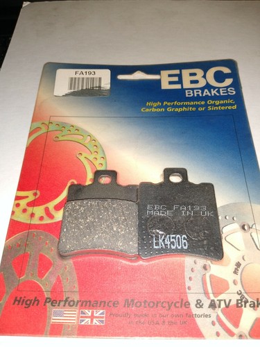 EBC BRAKE PADS FRT FA193 FIT Yamaha Zuma Aprilia Malagutti Scarabeo ...