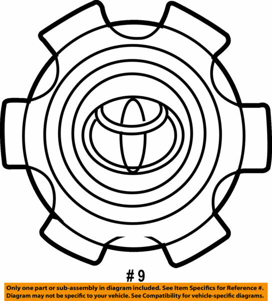 42603-35840 Toyota Ornament sub-assy, wheel hub 4260335840, New Genuine ...