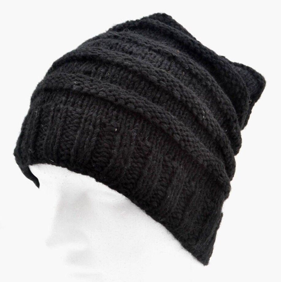 Wool Ski Hat Natural Fibre Boho Hat Handmade Nepal Tibet Beanie Polar ...