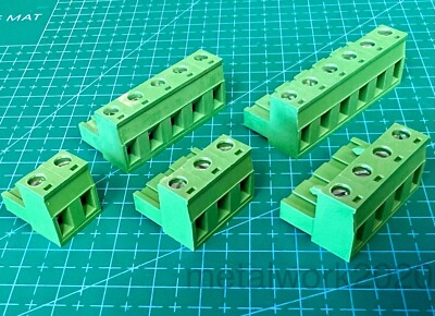 Phoenix Style 7.62mm Pluggable Screw Terminal Block, Female Power ...