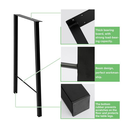 40 inch Metal Table Legs Pub Bar Bench Legs Industrial Dining Desk Legs ...