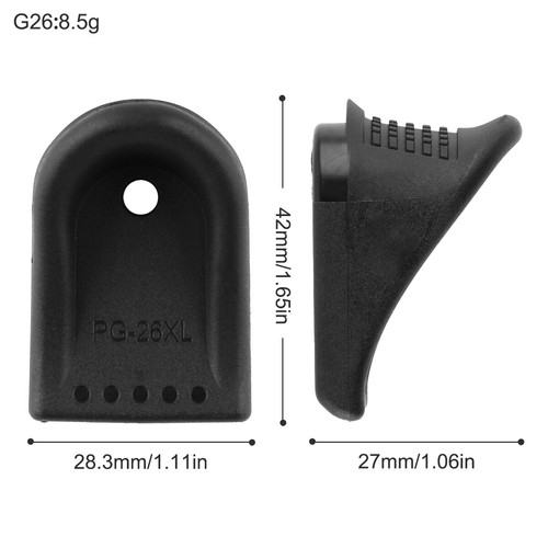 2 PACK - PG-26XL - Fits GLOCK 26/27/33/39 - PG26XL Grip pinky Extension ...