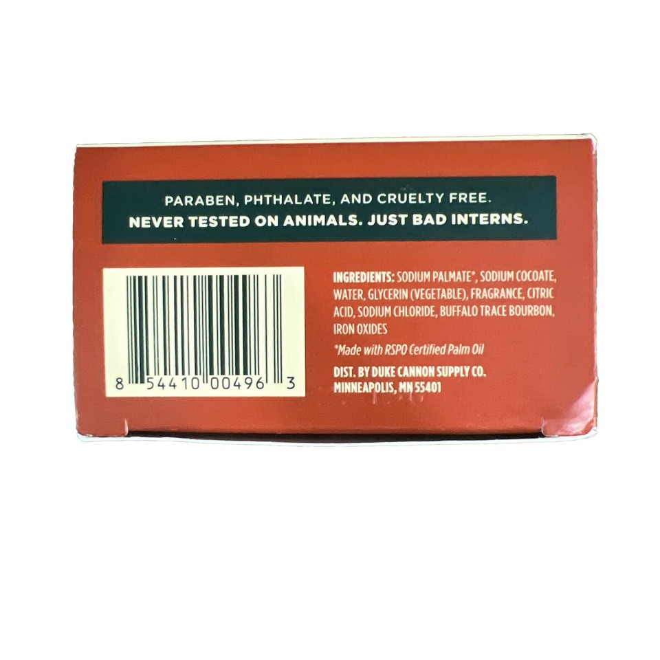 Duke Cannon Big American Bourbon Soap Oak Barrel Scent Big Brick of ...