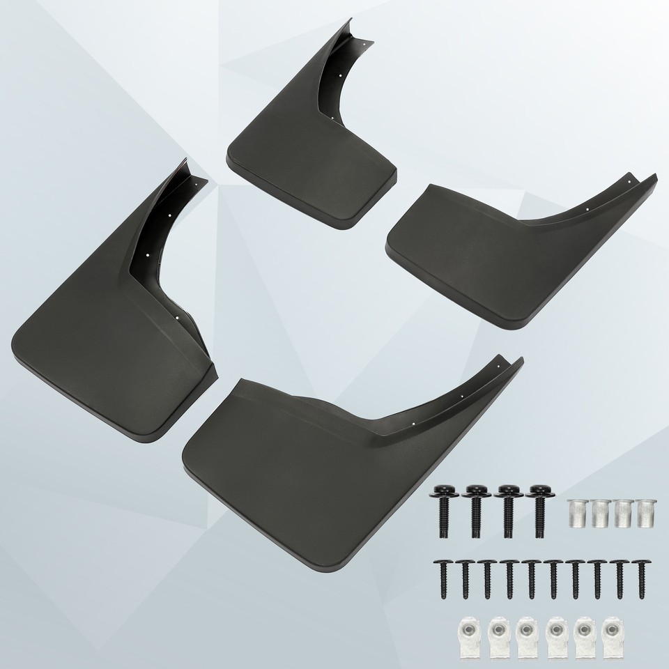 For 14-19 GMC Sierra 22894860 Front & Rear Black Grain Molded Splash ...