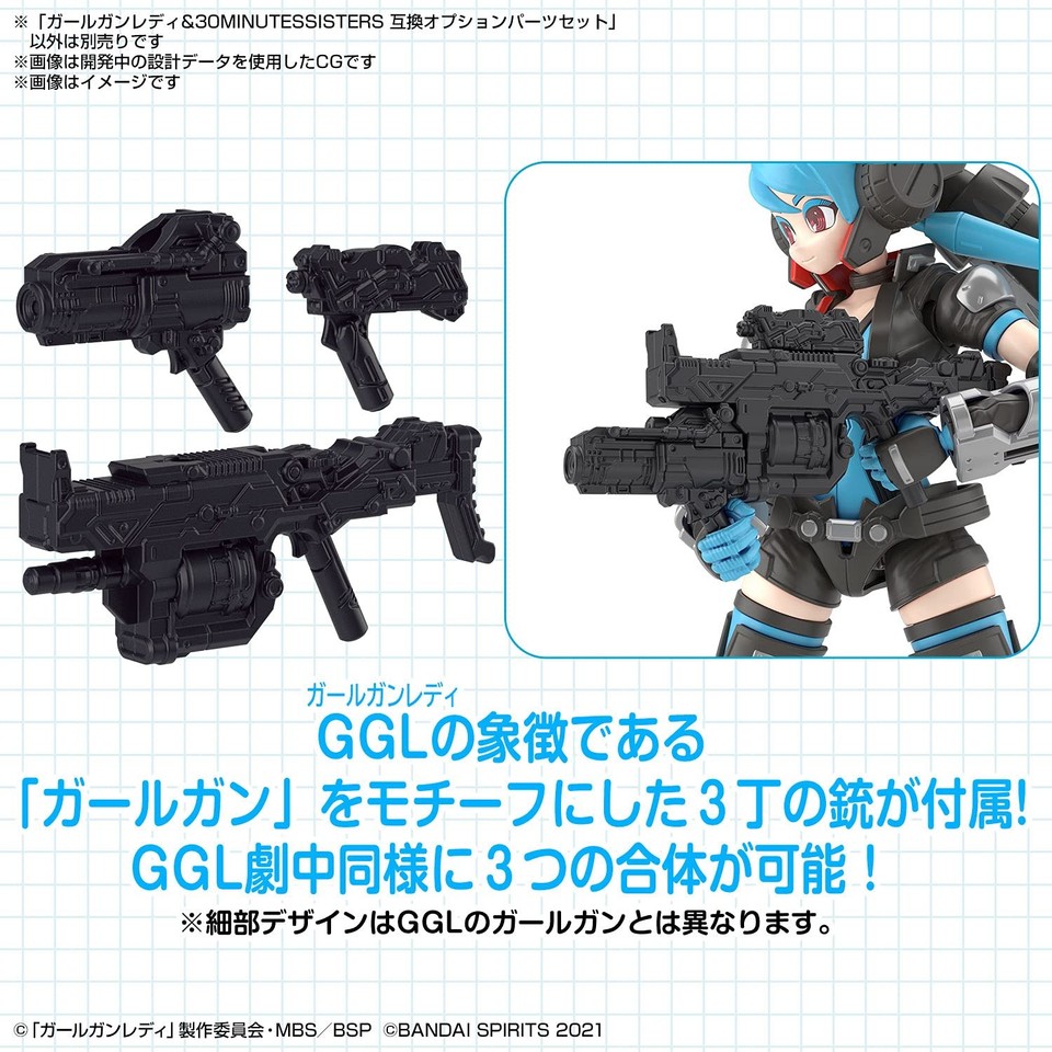 Girl Gun Lady&30 MINUTES SISTERS Plastic Model kit Optional Parts Set ...
