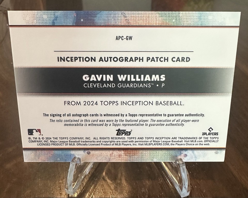 2024 Topps Inception - Gavin Willams (RC) - Relic Auto /75 | eBay
