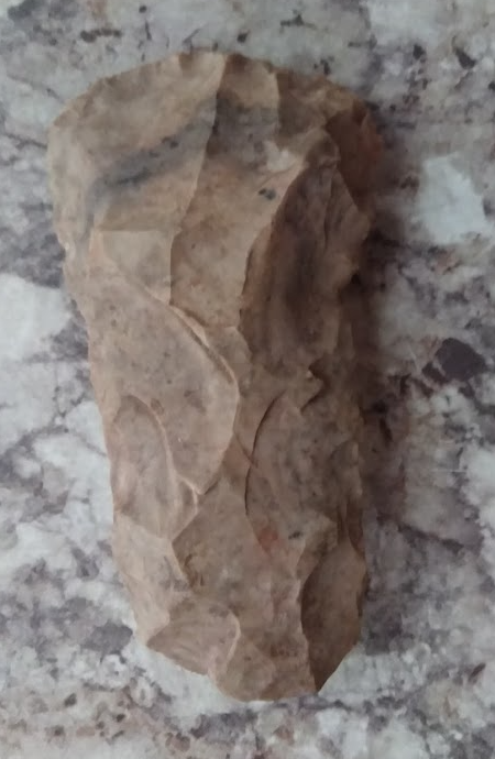 PALEO INDIAN HAND AXE MADE FROM GREY FLINT 4 1/4" L AND 2 1/4 W | eBay