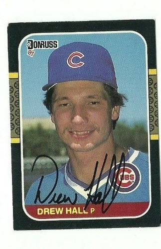Drew Hall 1987 Donruss autographed auto signed card Cubs | eBay