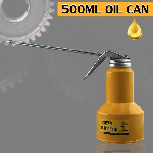 Oiler Can Pump Oil 500ML Metal High Pressure Lubrication Bottle Manual ...