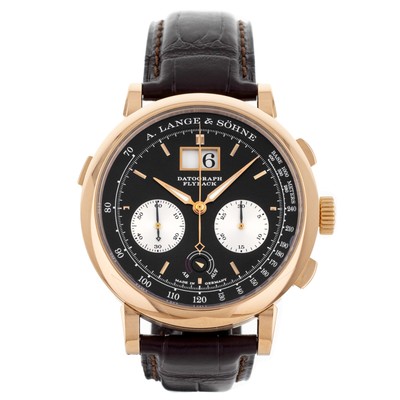 A. Lange & Sohne Datograph Flyback Black Dial Rose Gold Manual 41mm 405 ...