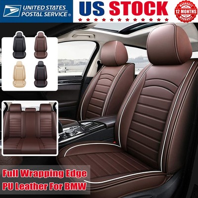 2025 Upgraded PU Leather Automotive Seat Covers For BMW Front/Full Set ...