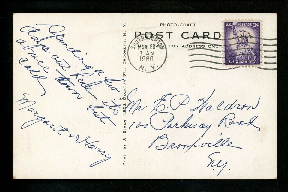 New York NY postcard Southampton Long Island Town Hall Vintage | eBay