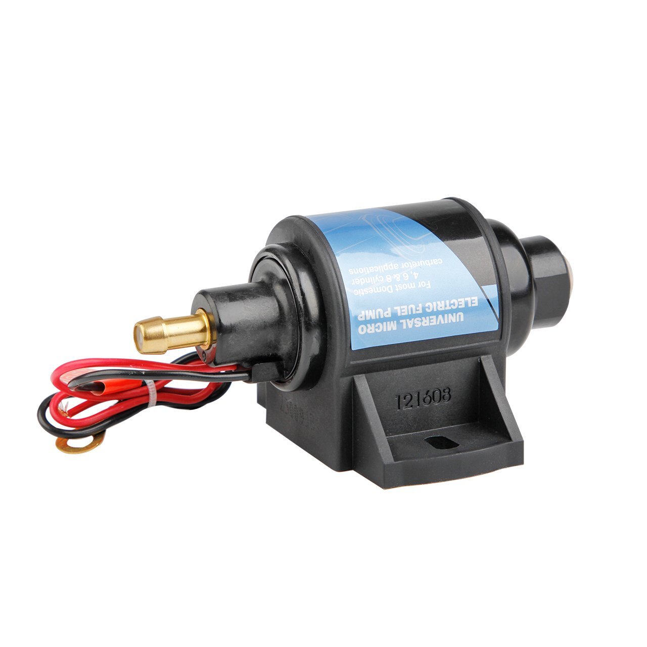 Universal 12V Micro Electric Gasoline Fuel Pump 5/16in Inlet Outlet 4 ...