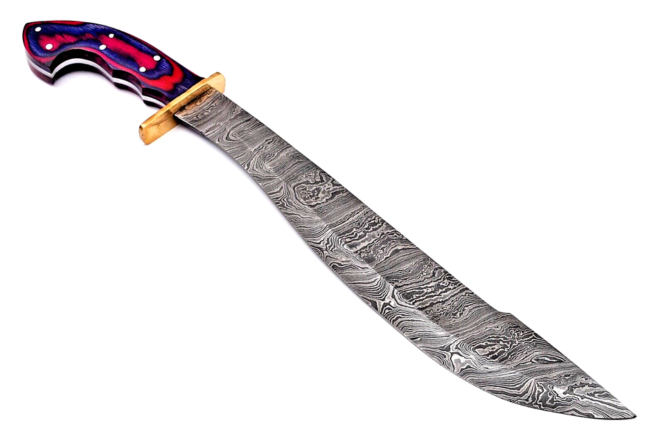 CUSTOM HAND MADE FORGED DAMASCUS STEEL BLADE FALCHION SWORD 1657 | eBay