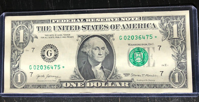 Fancy $1.00 Star Note C02036475* (last number not in line) | eBay