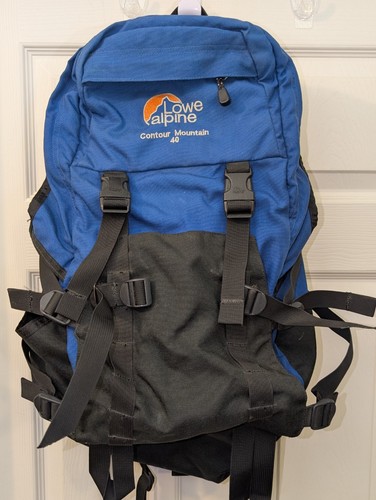 Vintage Lowe Alpine Contour Mountain 40 Blue Backpack Daypack Hiking ...