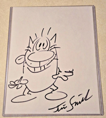 Jim Smith SDCC Original Sketch Art Ren & Stimpy Show Signed 8 x 10 | eBay