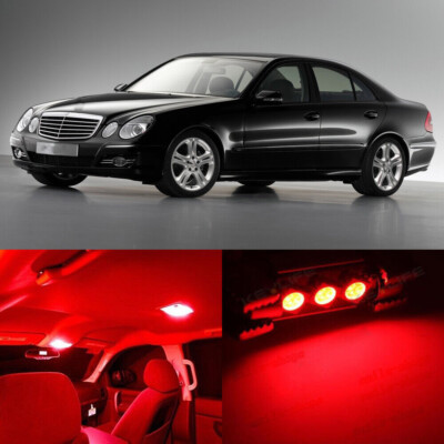 15Pcs Red Interior LED Light Kit Canbus for Mercedes Benz W211 E Class ...