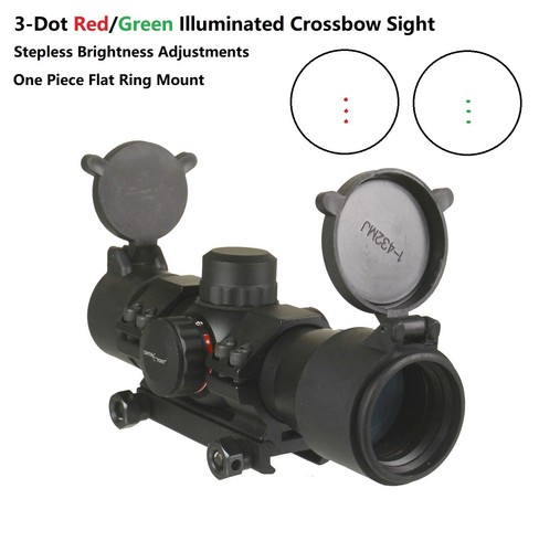 Red & Green 3-dot reflex crossbow red dot sight Scope One PC weaver ...