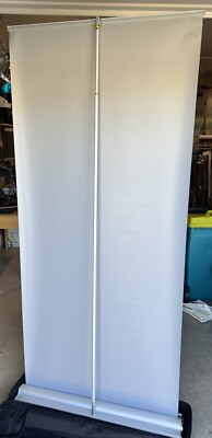 Aluminum 36” X 96" Retractable Roll Up Banner Stand Display QuickSilver ...